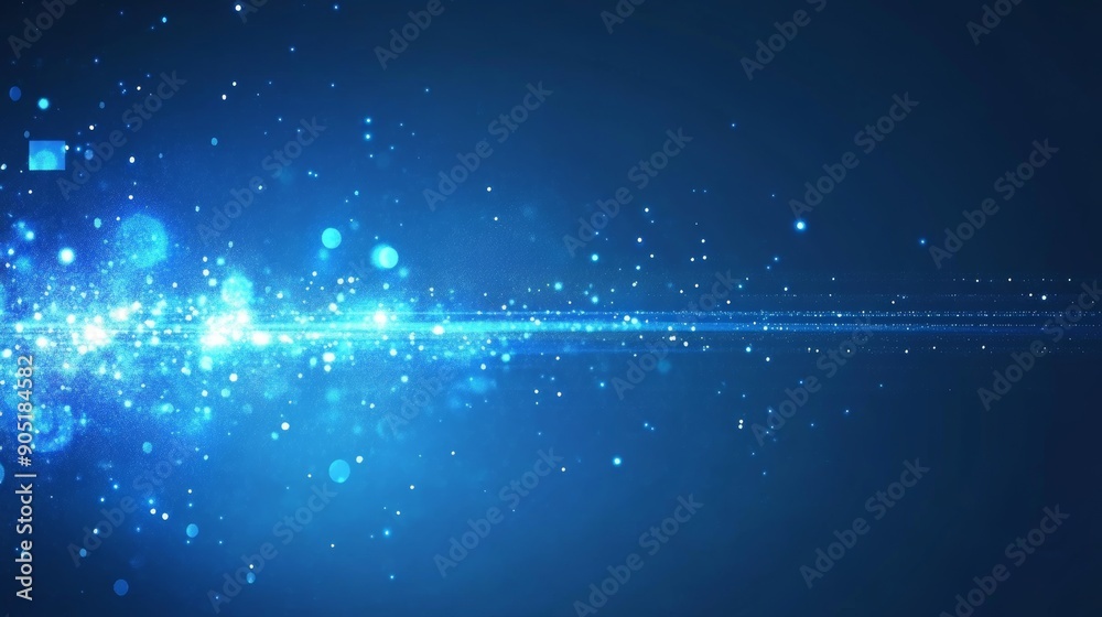 Blue Business Presentation Background with Lighting Effect for Text and ...