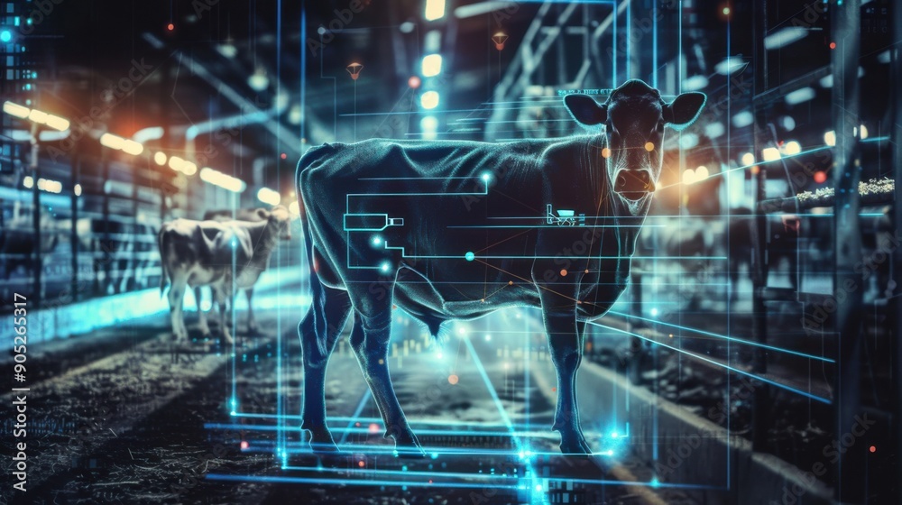 digital holographic cow holographic strings,Innovative cow monitoring ...