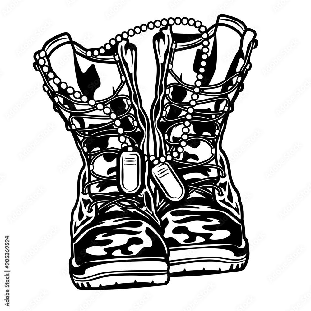 Vetor de Military Boots | First Responder | Military | National Hero ...