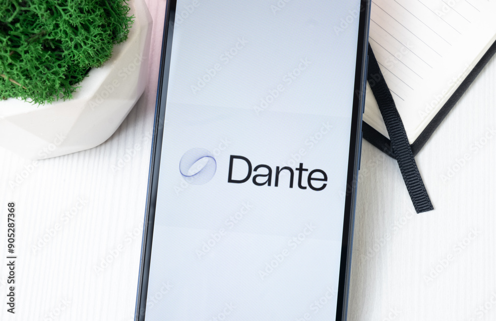 New York, USA - 21 June 2024: Dante Logo on Phone Screen, Dante Company ...