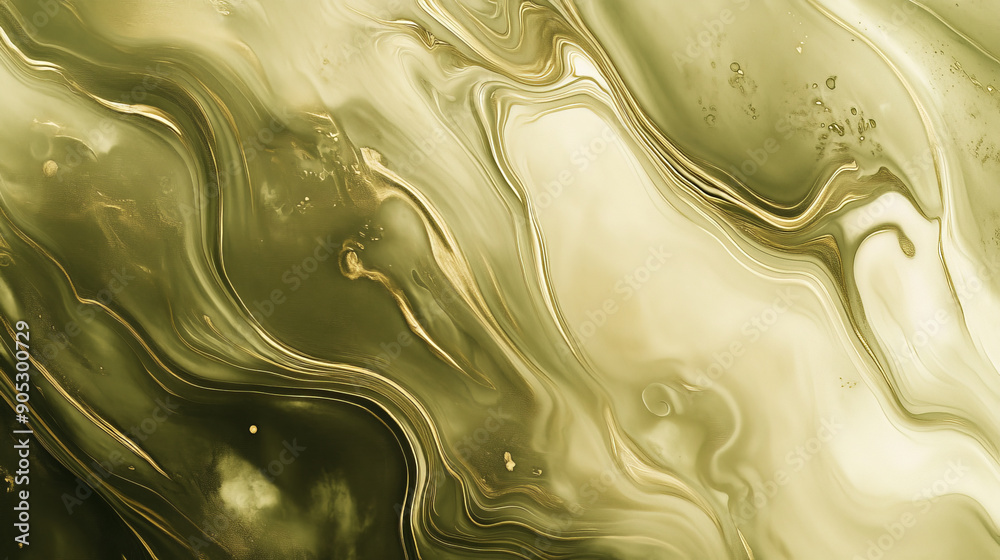 An olive abstract background with a fine, marble texture. The subtle ...