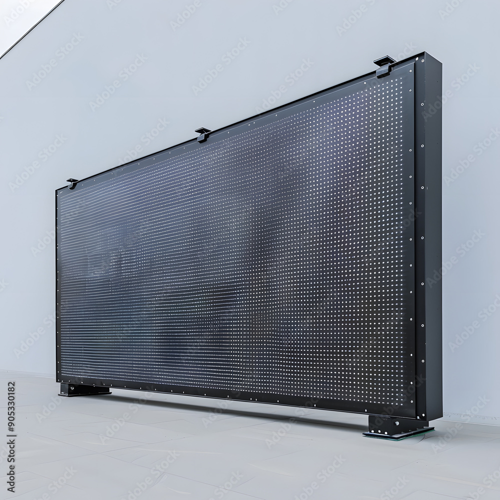 backside of big led screen monitor display. texture of back view panels. power input and output ...