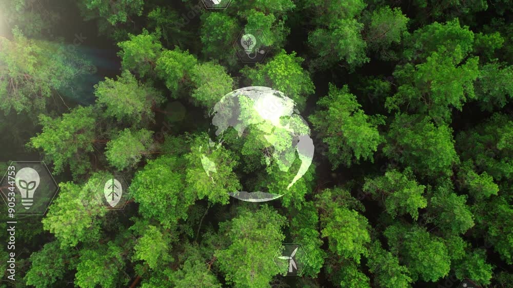 Concept of environmental technology. Environmental protection, global ...