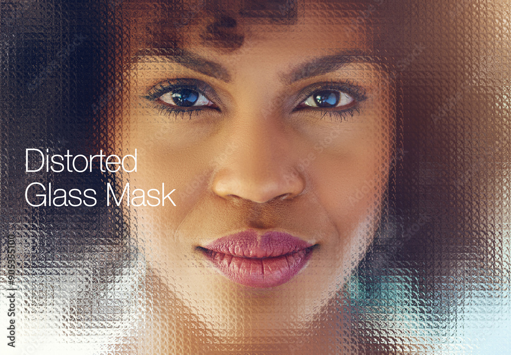 Distorted Glass Mask Effect Stock Template | Adobe Stock