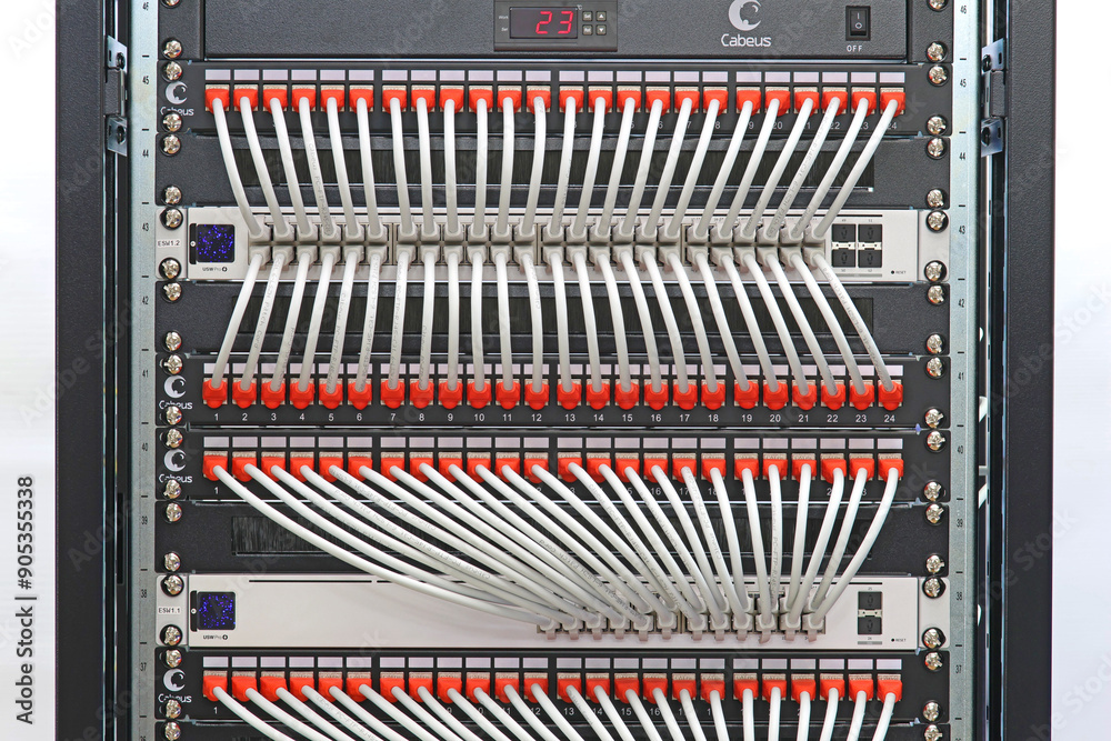 Ubiquiti Ethernet switch for data transmission. Connection using ...