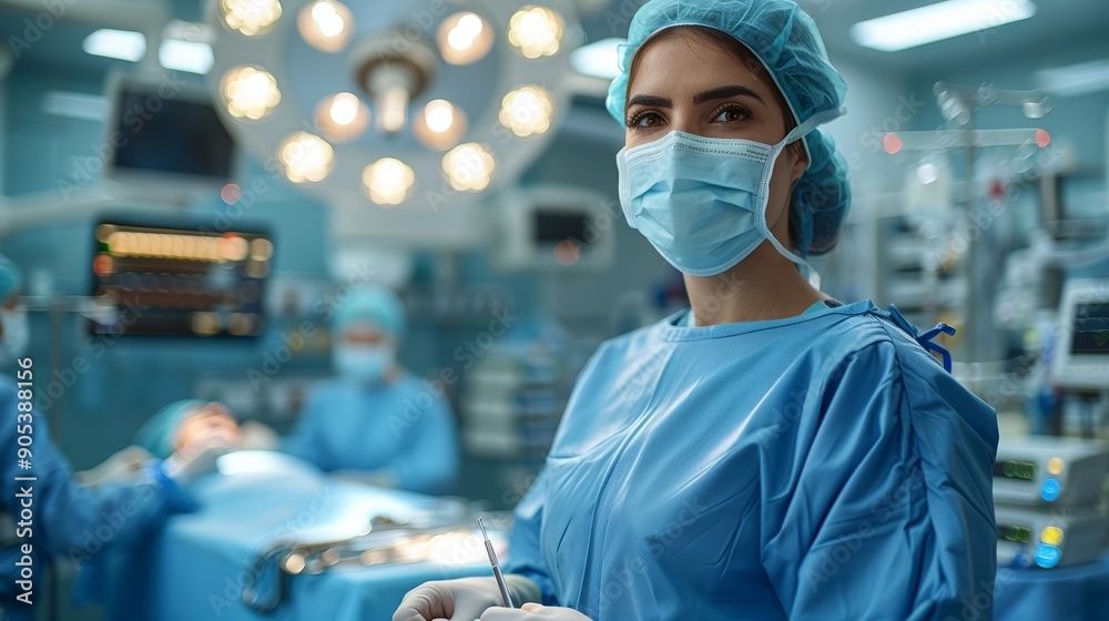 Surgical Team Performing Complex Operation in Modern Hospital Operating ...