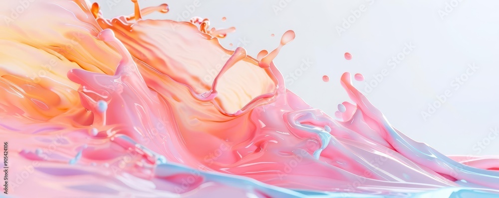 Abstract paint splash with pastel colors, 8k quality, soft and artistic ...