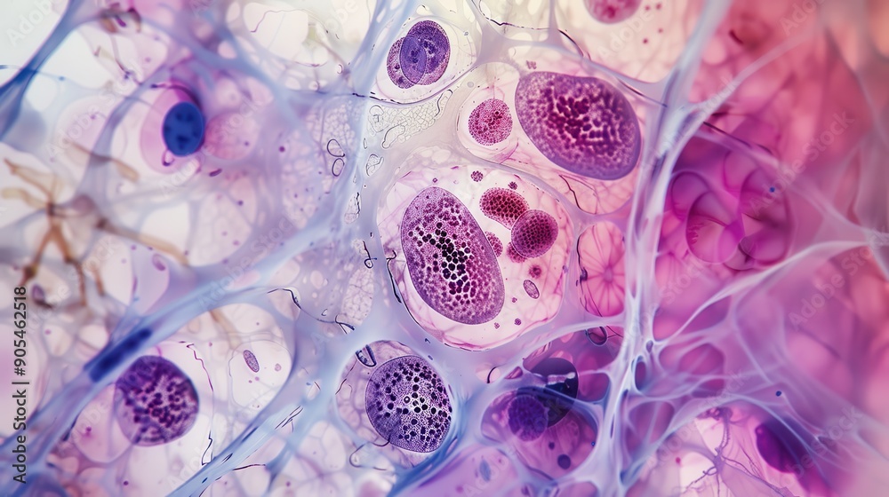 ภาพประกอบสต็อก Generate a high-resolution image of histology slides ...