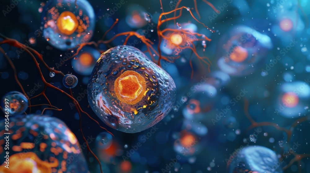 Generate an image of vesicles, showcasing their role in transporting ...