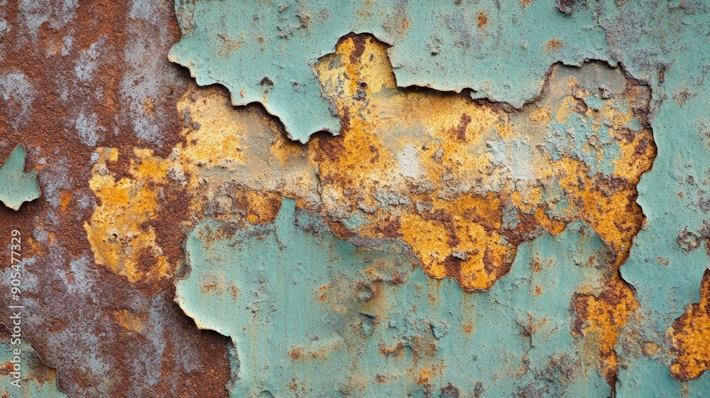 High-resolution capture of rust and patina on metal, abstract patterns ...