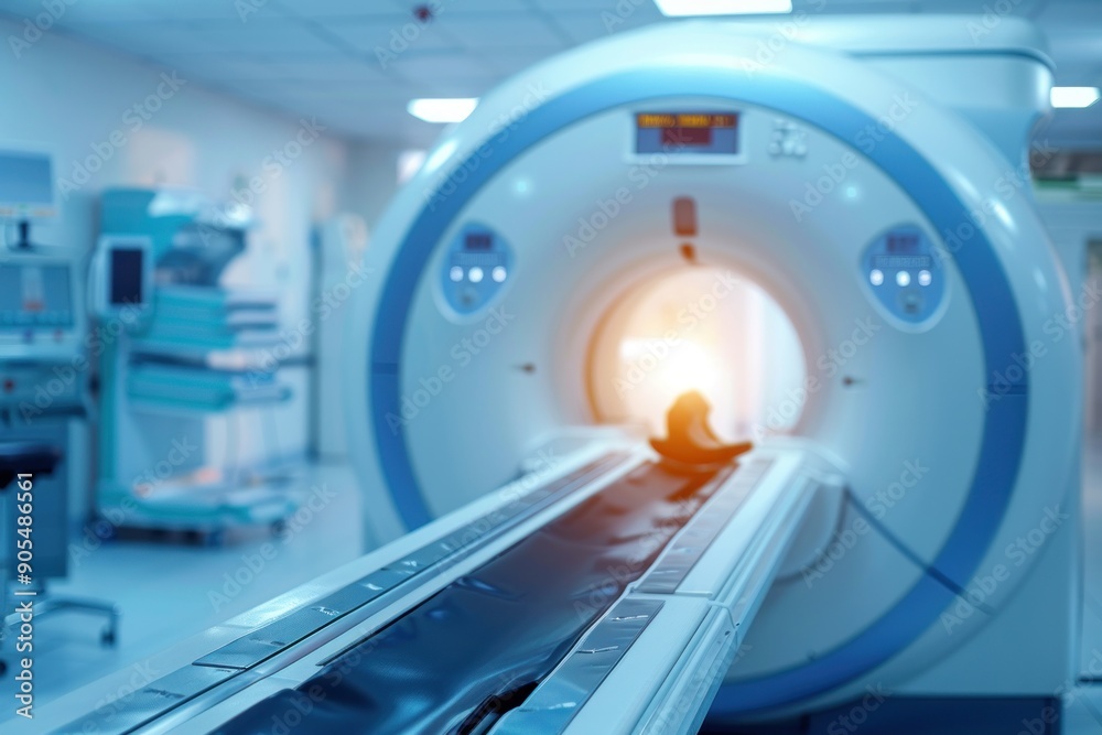 MRI - Magnetic resonance imaging scan device in Hospital. Medical ...