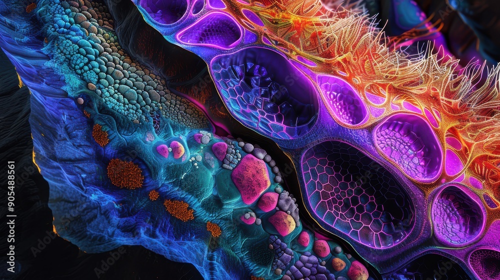 A pathology slide image showing the detailed cellular structure of a ...