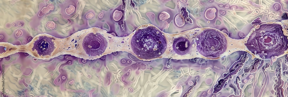 Mitosis anaphase telophase observed in the granulosa layer of a ...