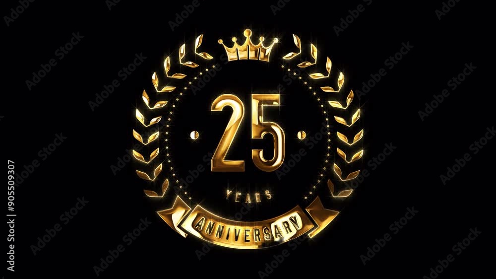 25th Anniversary Celebration. Happy 25 Years Anniversary Animation in ...