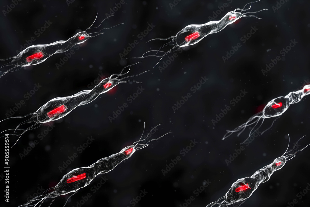 Cell division, with chromosomes aligning at the metaphase plate and ...