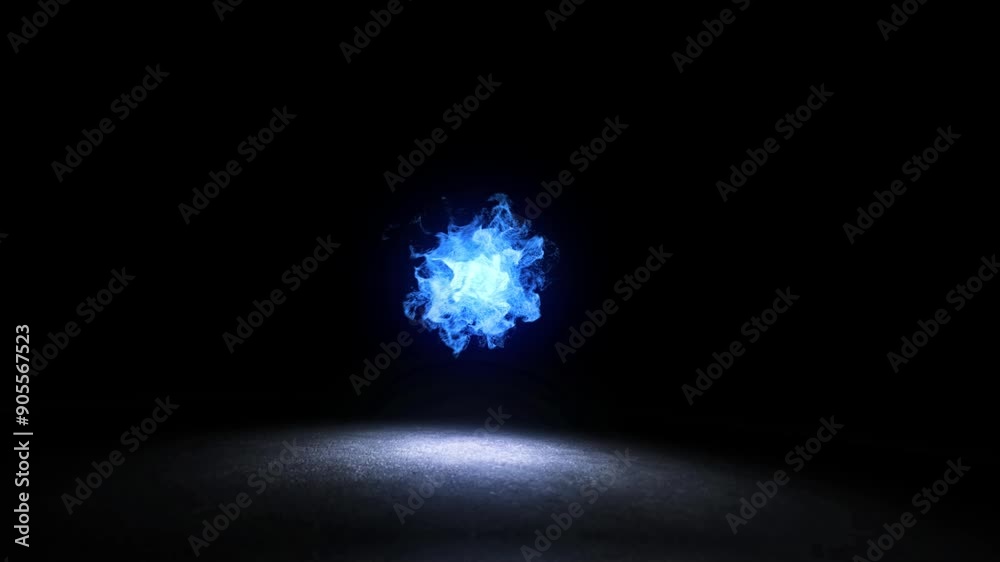 Portal with smoke effect logo animation. Opening smoke portals and ...