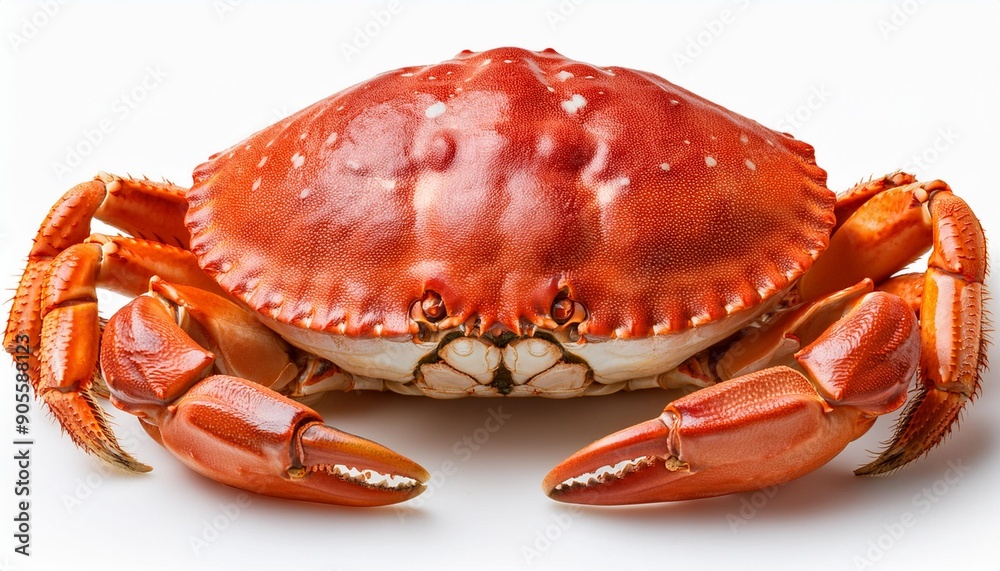 Isolated Whole Dungeness Crab. Cooked whole dungeness crab with natural ...