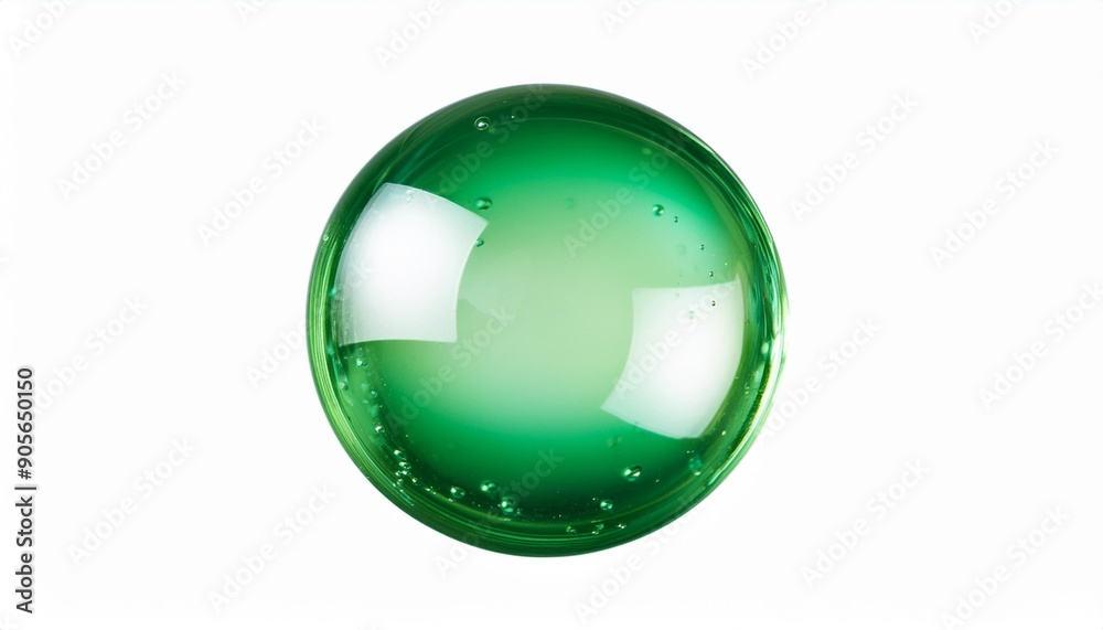 green hydrogen water element bubble artificial reflection isolated on ...