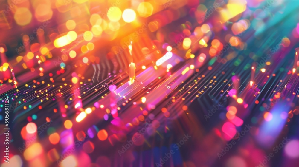 Illuminating AI Chip Technology: Close-up Digital Art with Leading ...