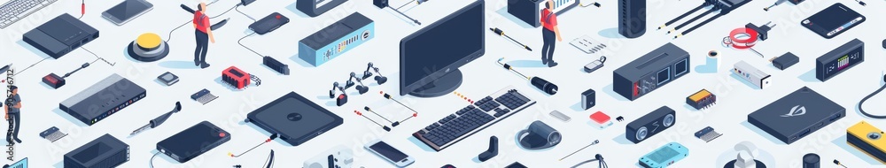 Isometric Infographics of Electronic Device Repair Services with ...
