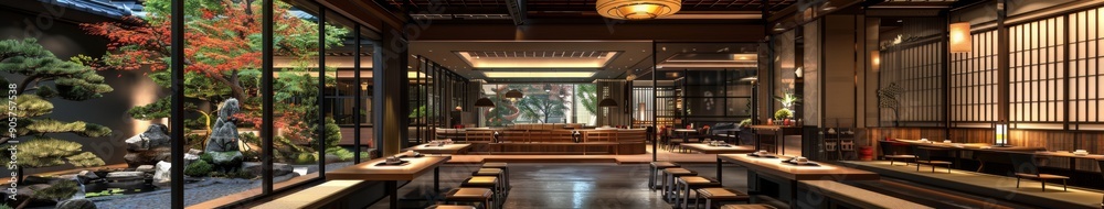 Elegant Japanese Restaurant Interior Design Reflecting Traditional ...