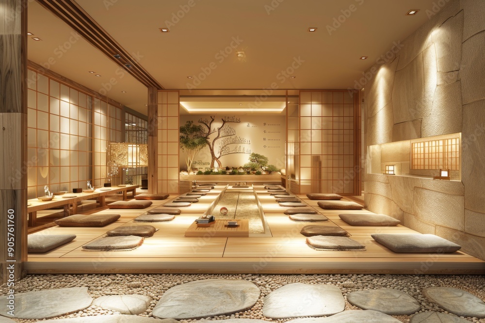 Elegant Japanese Restaurant Interior Design Reflecting Traditional ...