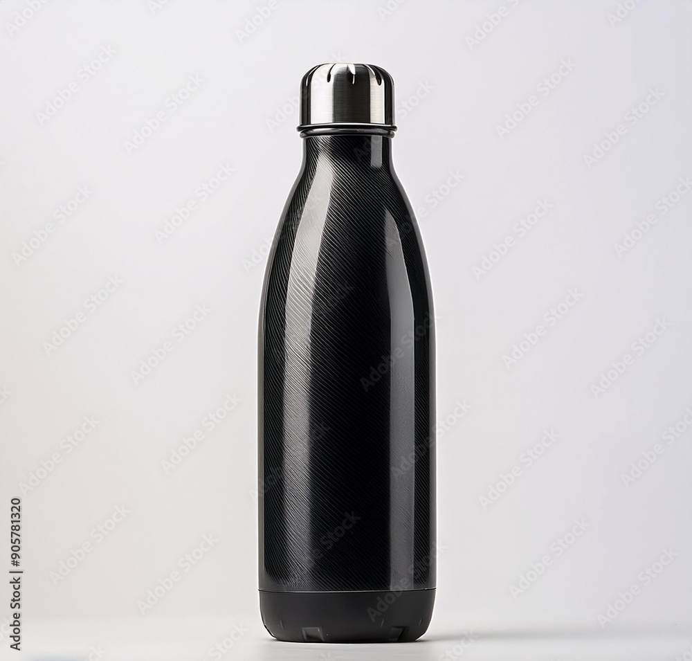 bottle, botella, agua, botella de acero, minimalista, fondo blanco ...