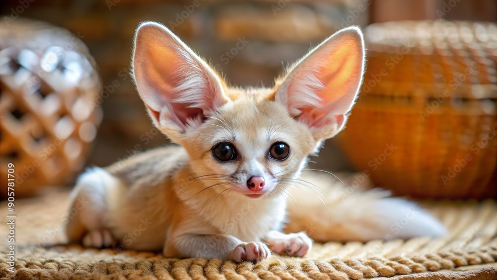 Fennec Fox Portrait - Cute Desert Animal with Big Ears, Digital ...