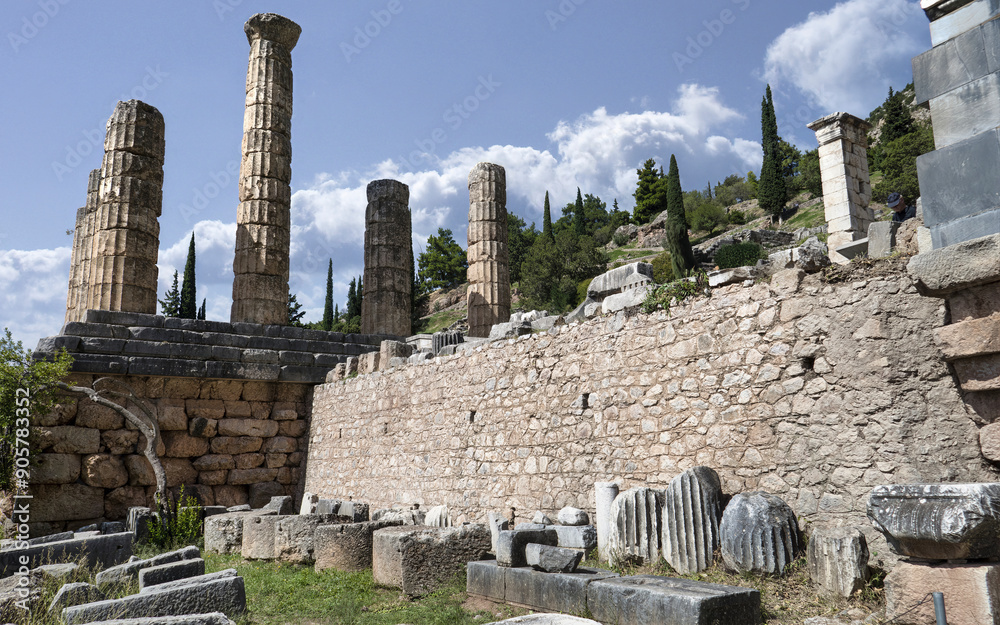 The Temple of Apollo at Delphi (Greece) one of the most important ...