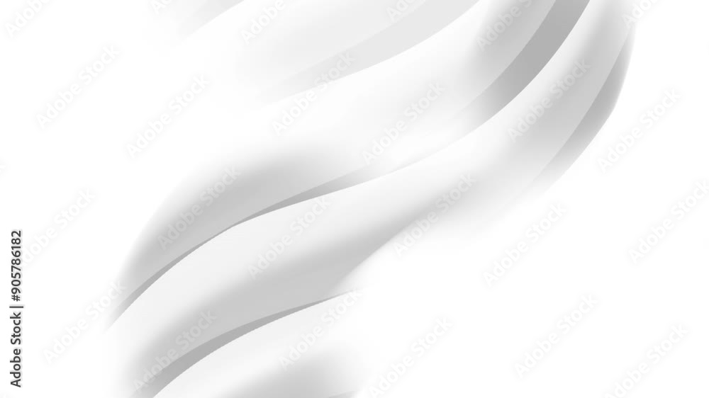 Plain White abstract animated background featuring elegant curved lines ...