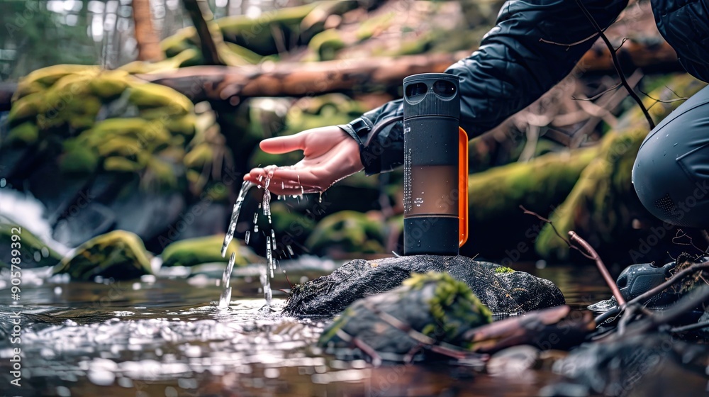 A portable water filter and hydration system, essential for staying ...