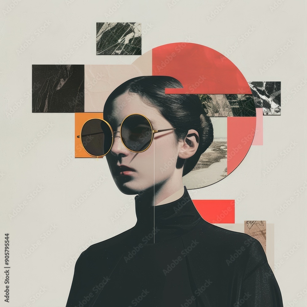 Captivating collage, visual trends with minimalist design, a sleek and ...