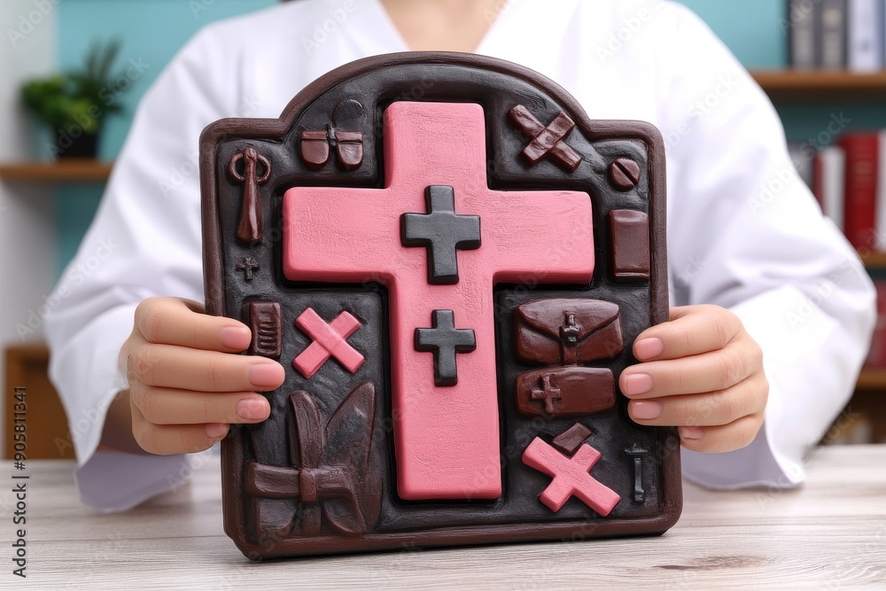 Gaming health pack symbol combining elements of care and strategic ...