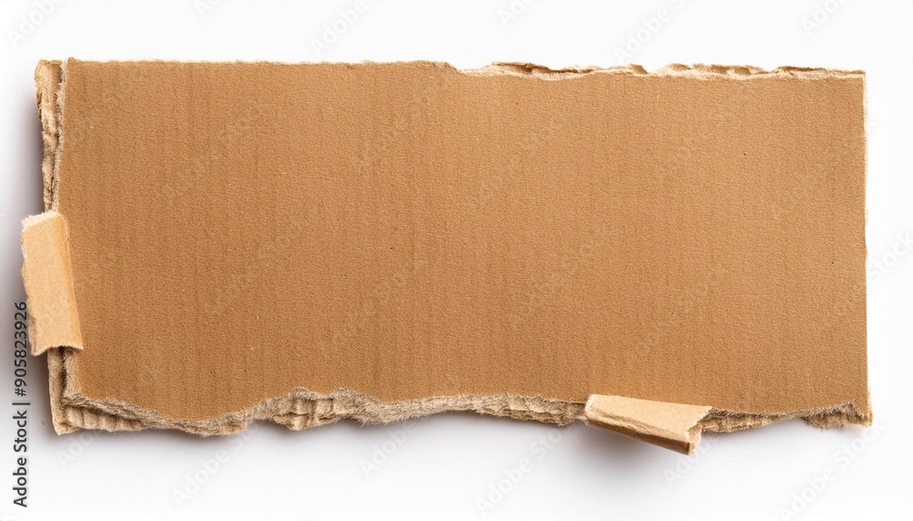 square piece of paper with torn edges isolated on white background ...