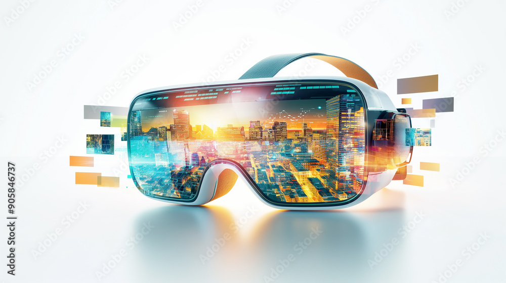 Virtual Reality Cityscape Escape: Cutting-edge VR headset transports ...