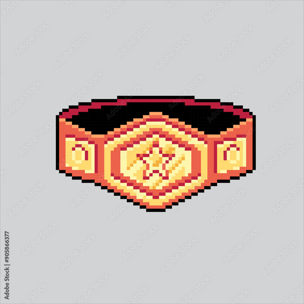 Pixel art illustration Boxing Belt. Pixelated Boxing Belt. Boxing Belt ...