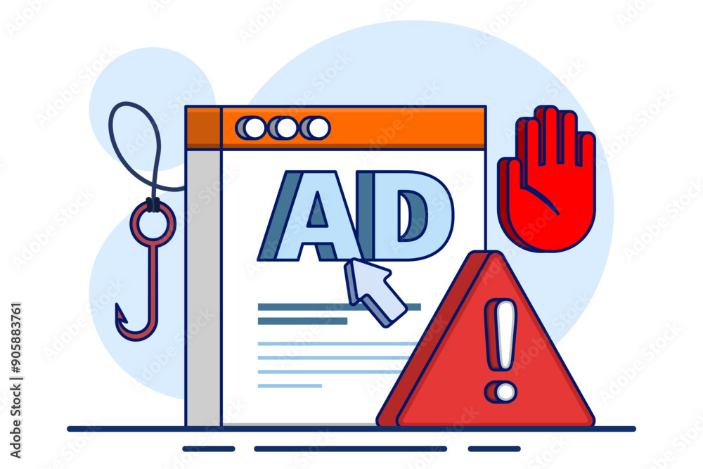 Advertising fraud concept. Ad click fraud, Impression fraud, online ...