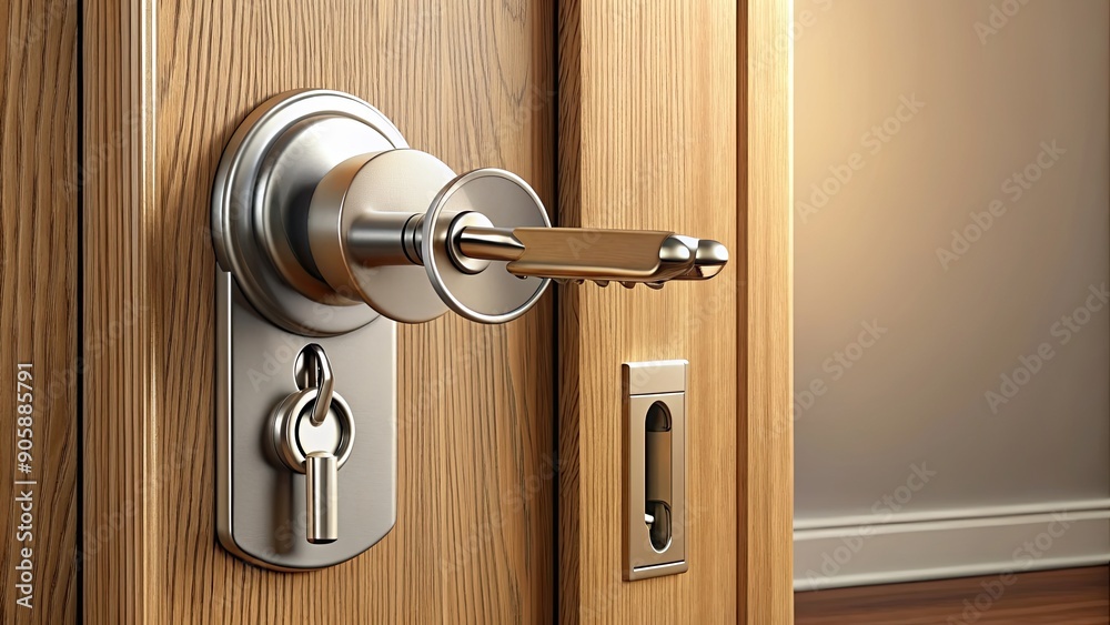 Open door with keys, key in keyhole, Open, door, keys, keyhole, entry ...