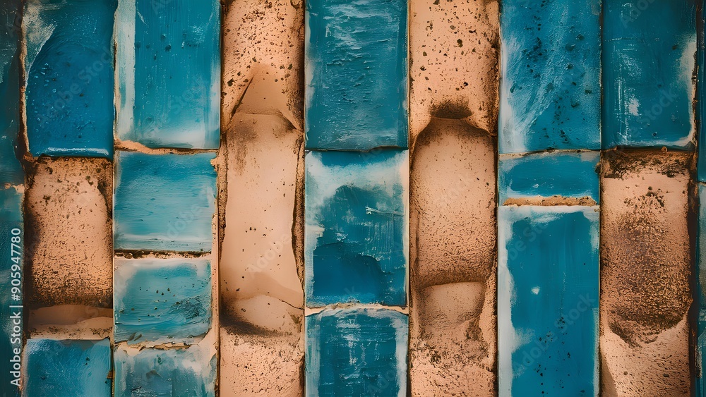 The texture of the blue concrete stone captures the essence of summer ...