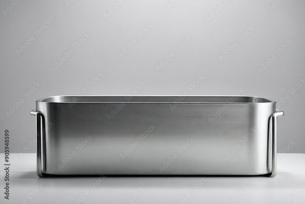 Empty Trough with Clean Lines: An image of an empty, modern metal ...