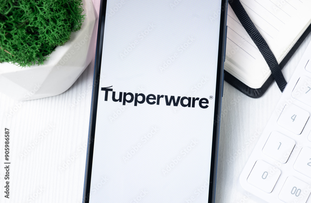 New York, USA - 1 August 2024: Tupperware Logo on Phone Screen, Company ...