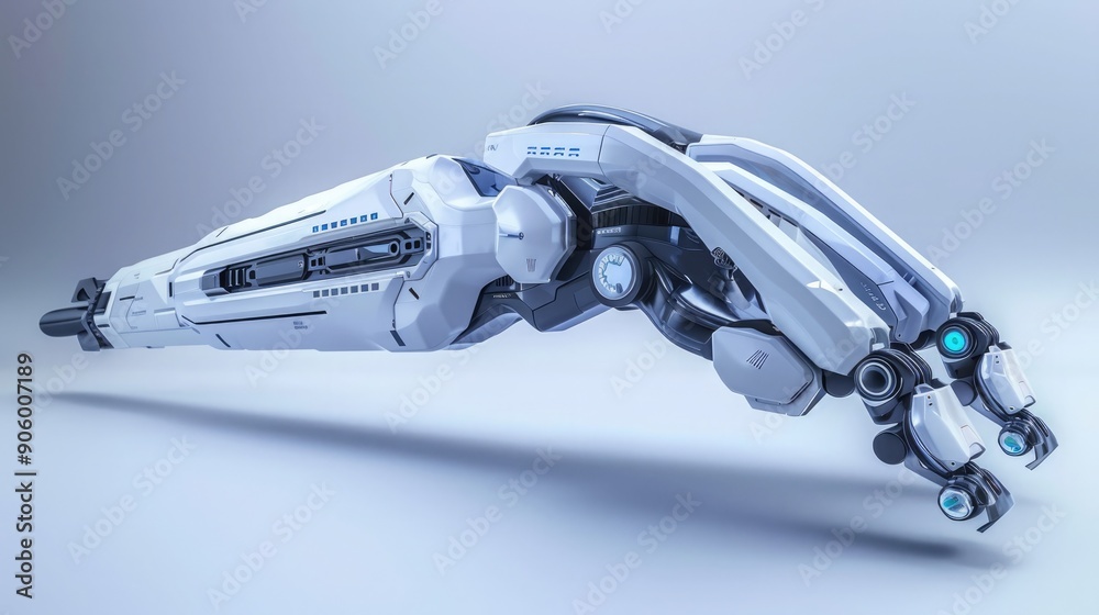 The sleek design of a robotic surgical instrument, highlighting its ...