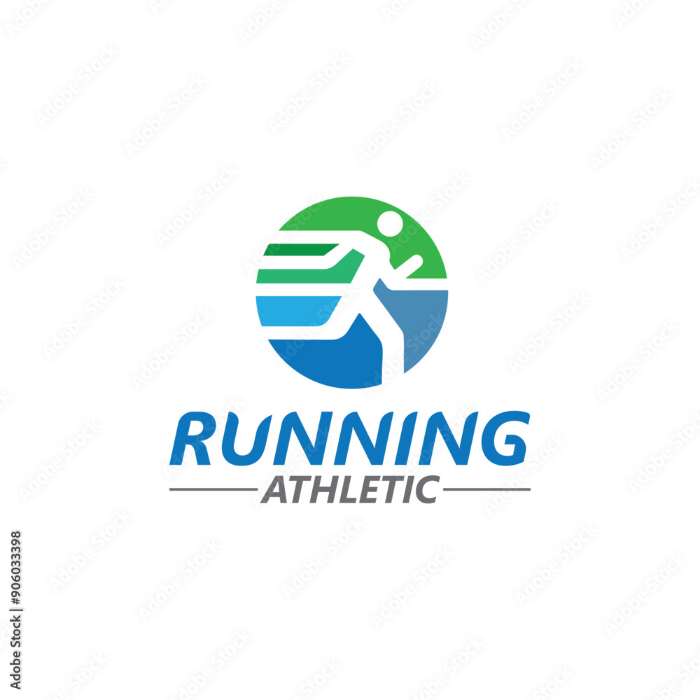run logo, movement logo, athletics logo, running club logo, running man ...