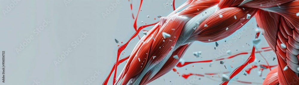 Exploded view of muscles showing internal frameworks, [Exploded Muscle ...