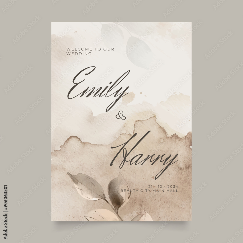 Wedding poster for welcome sign. Template welcome poster. Vector ...