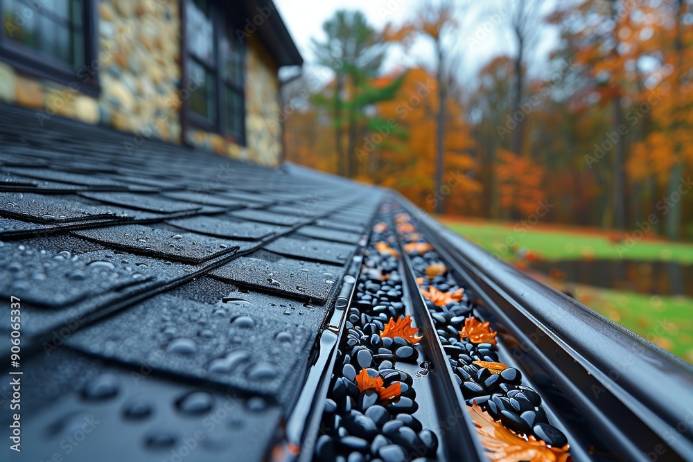 Efficient roof gutter drainage system for optimal water removal on ...