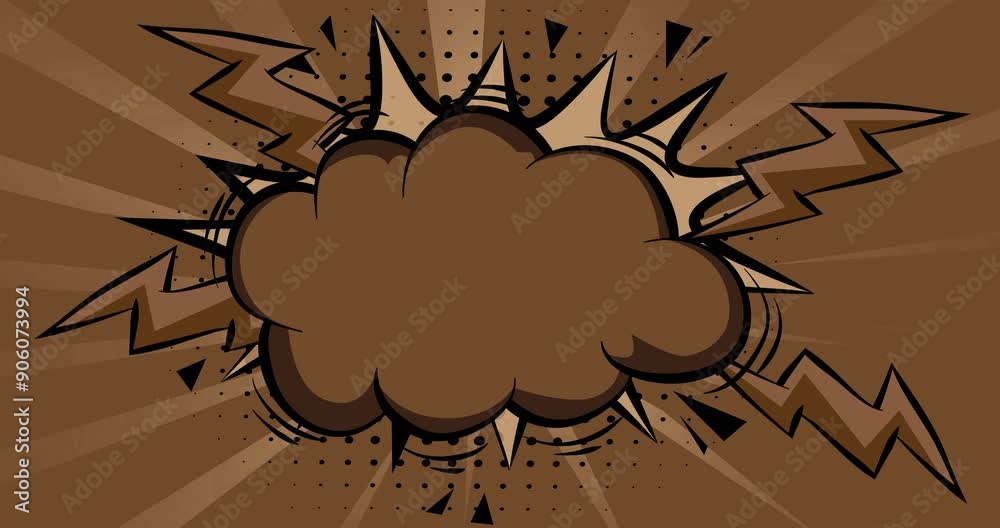 Brown cartoon background animation, comic book backdrop video. Retro ...