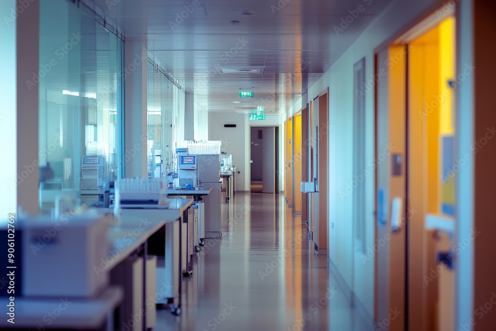 Interior of a modern hospital, operation theater, intensive care unit ...