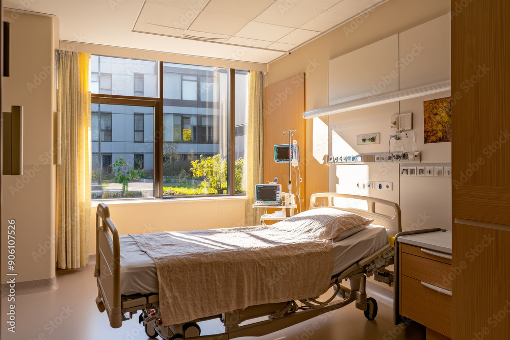 Interior of a cabin hospital, operation theater, intensive care unit ...