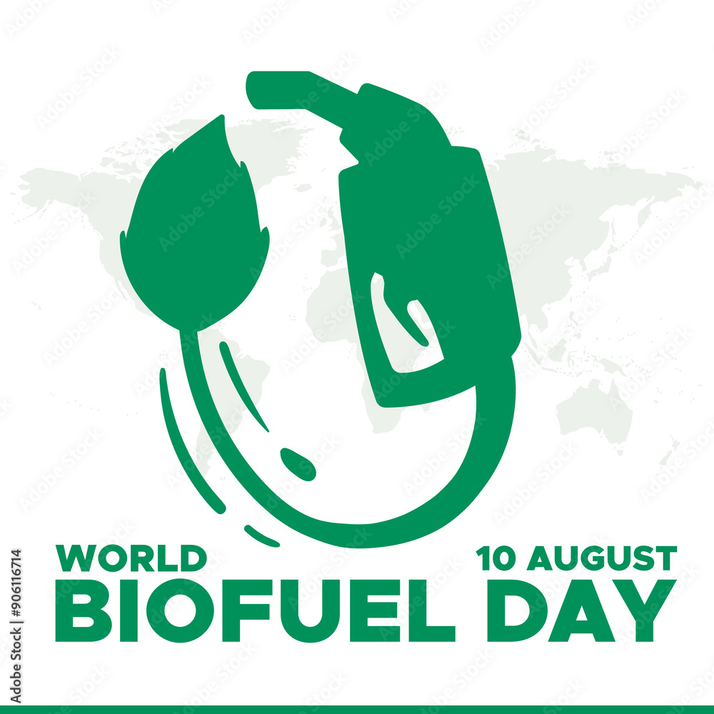 World Biofuel Day, Biofuel Day stock illustration, editable able ...
